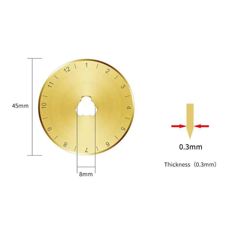 Cutlix – 10PCS Titanium Coated Rotary Cutter Blades – thecraftyculture