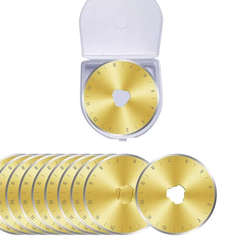 Cutlix – 10PCS Titanium Coated Rotary Cutter Blades – thecraftyculture